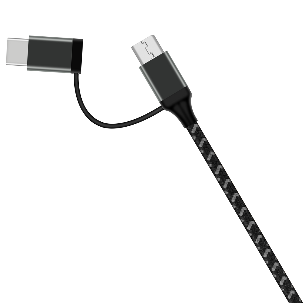 MOMAX | Zero 2-in-1 USB-C & Micro USB Cable Android (1M) DTC11